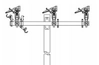 SWITCH VERTICAL 3PH 25KV 900A 35'PIPE/PORCSHAFTINS/ARR BRKTS - 135 963V41A